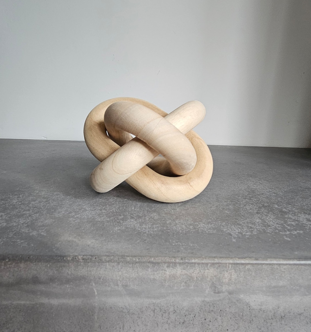 Wooden Knot Ornament | Light Wood Home Decor Decorative Living Room ...