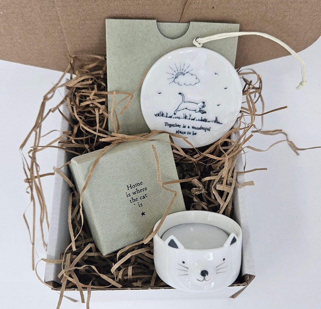 Cat Lover Gift Set | Cat Ornament & Cat Bowl | Gift for Cat Lover ...