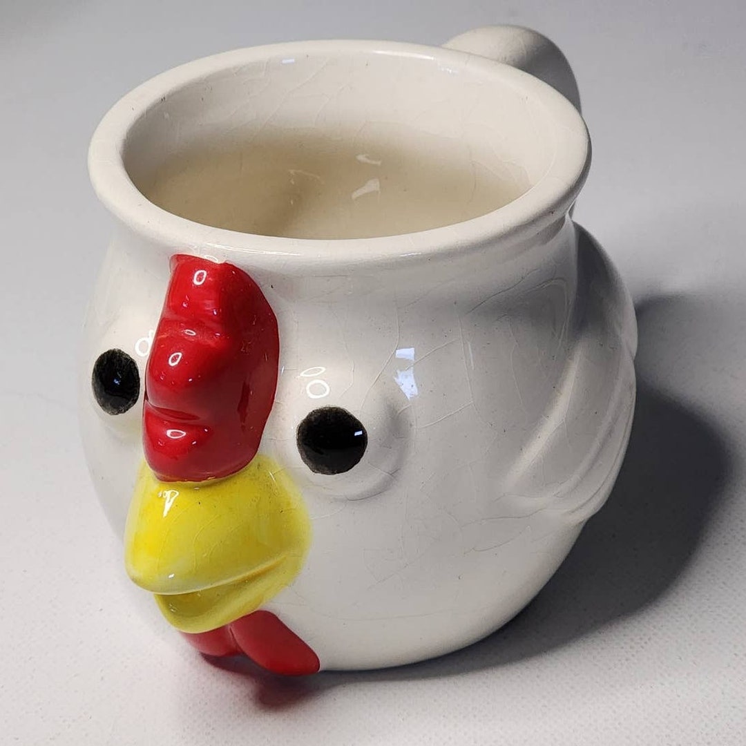 Vintage Anthropomorphic Rooster Creamer Cup Egg Separator Country Farm ...