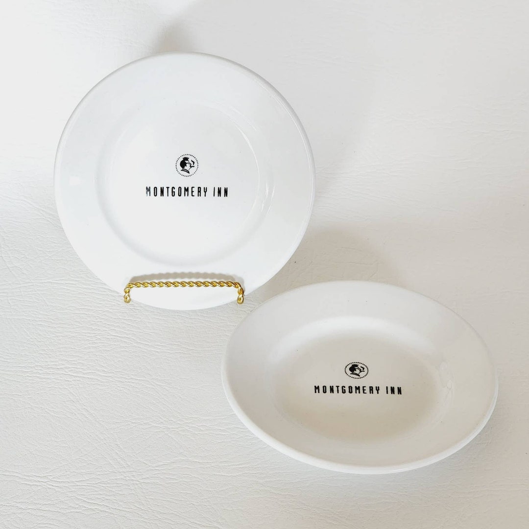 World Famous Montgomery Inn Restaurant Ware Bread Plates Rego Porcelain ...