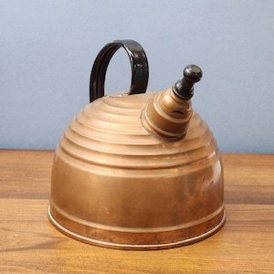 Vintage Bee Hive Copper Tea Kettle With Black Handle & Spout - Etsy
