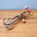 Vintage A&J Ekco Hand Crank Egg Beater Mixer With Red and White Wooden ...