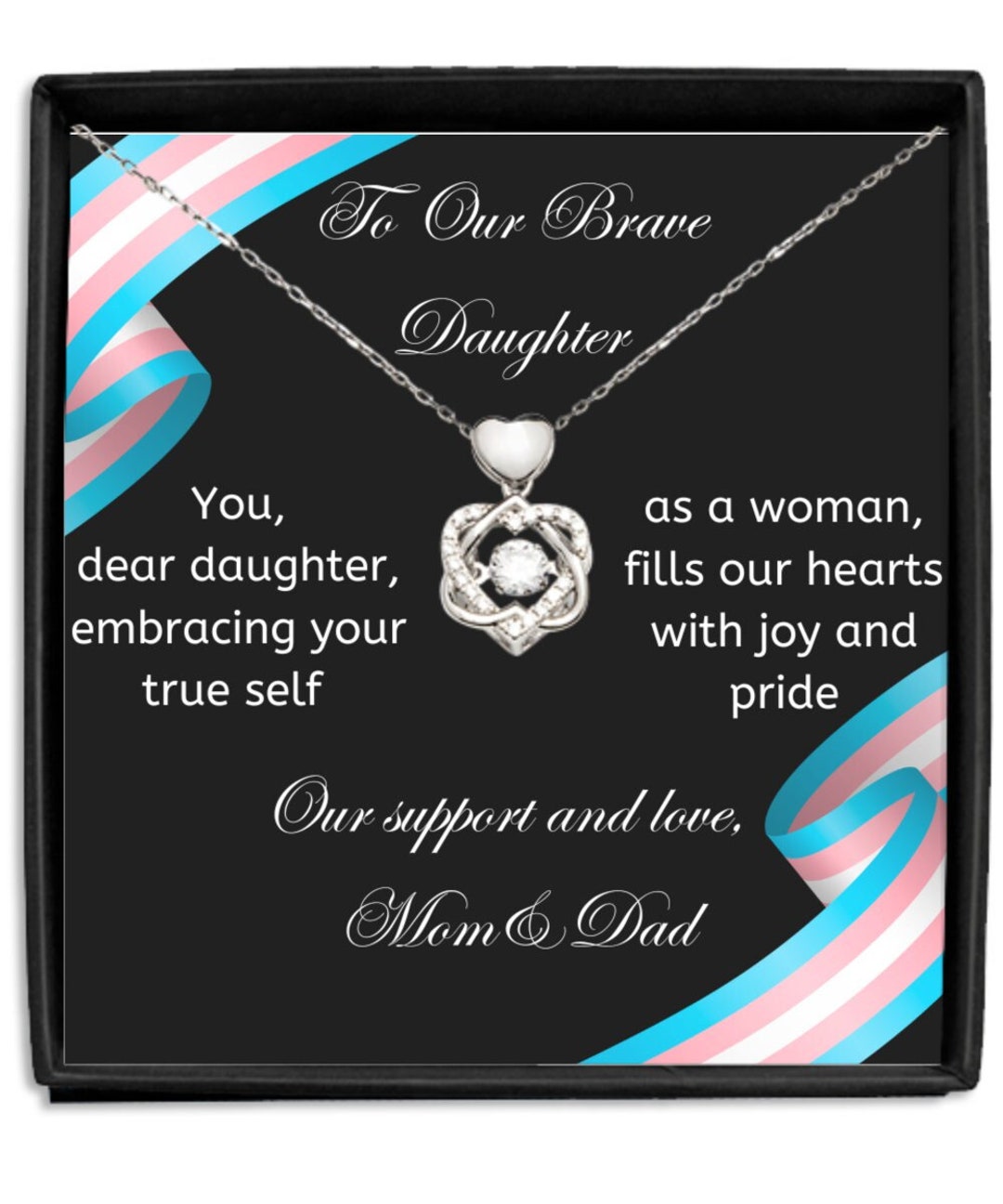 Transgender Necklace, Gift for Courageous Transgender Girl, Transgender ...