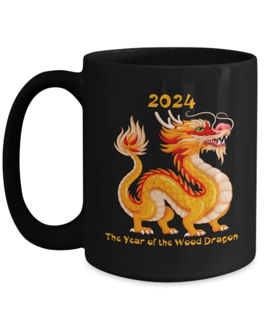 2024 Year of the Wood Dragon Mug, Wood Dragon Mug, Lunar New Year, 2024 ...