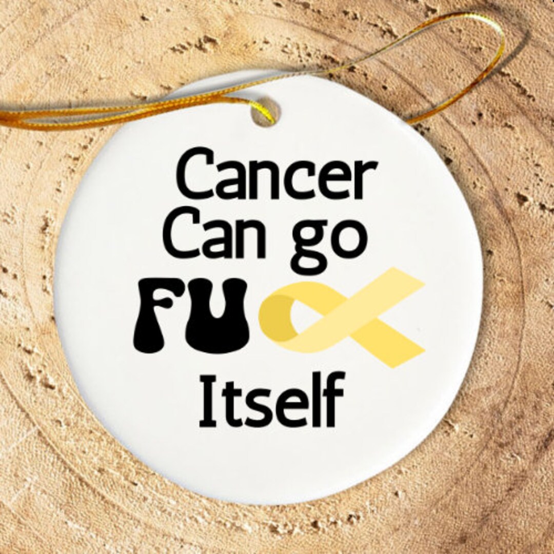 Bone Cancer Victory Ornament, Bone Cancer Awareness Tree Hanger, Yello ...