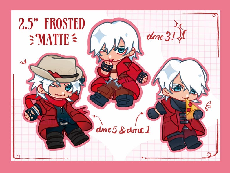 Devil May Cry Dante Stickers - DMC 1, 3, 5 - Etsy