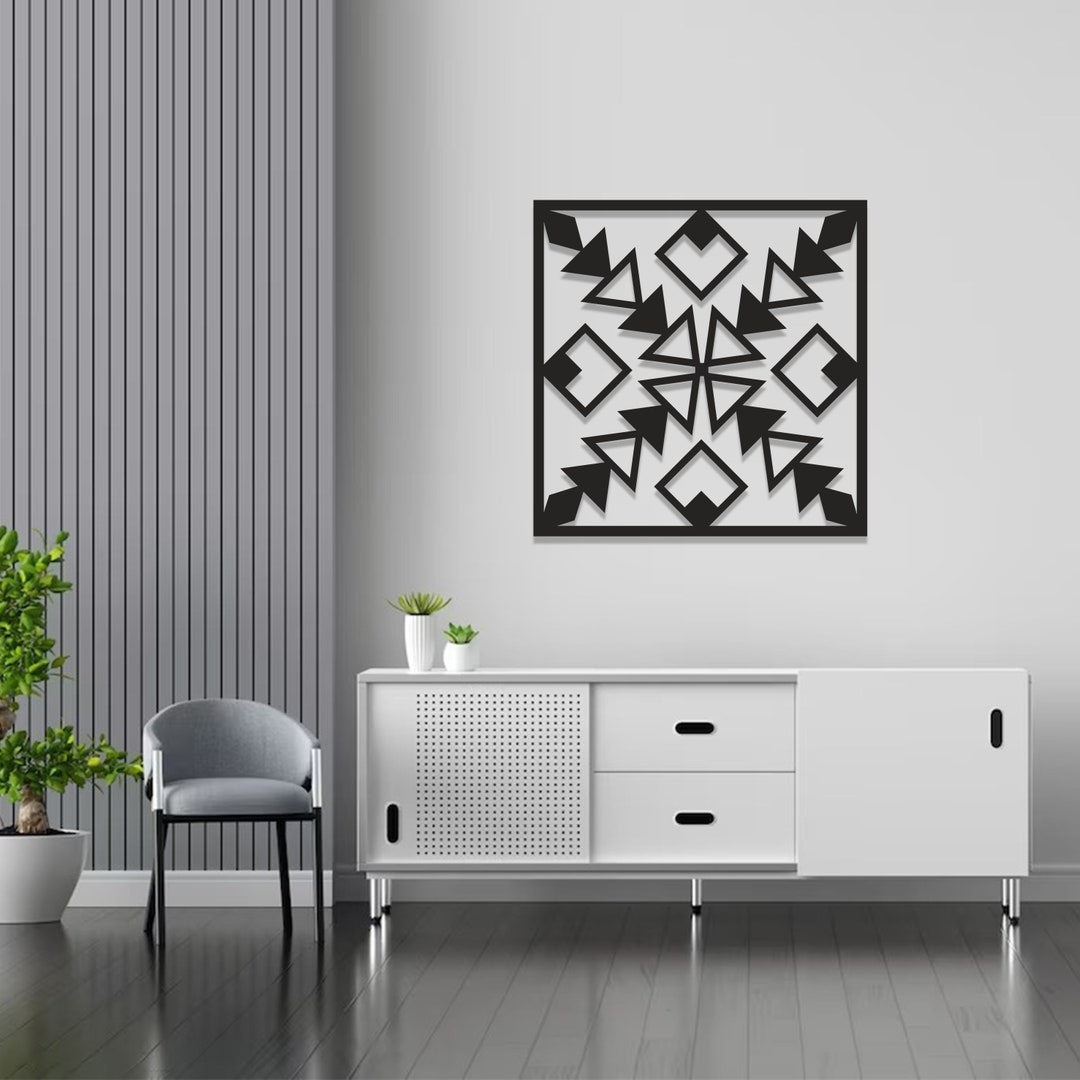 Metal Wall Design With Geometric Pattern,unique Metal Geometry Design ...