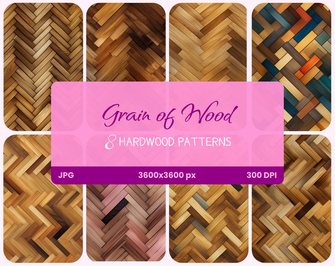 Grain of Wood: Hardwood Patterns, Digital Download, Wood Grain Designs ...