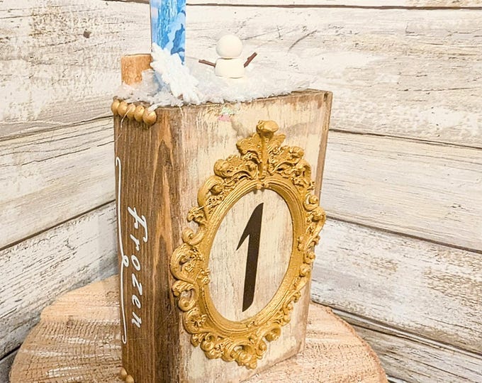 Disney Couple Table Numbers, Gold Wedding Table Numbers, Disney Wedding ...