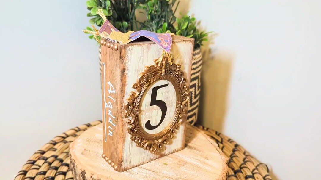 Disney Aladdin Table Number Decor, Disney Wedding Table Numbers, Disney ...