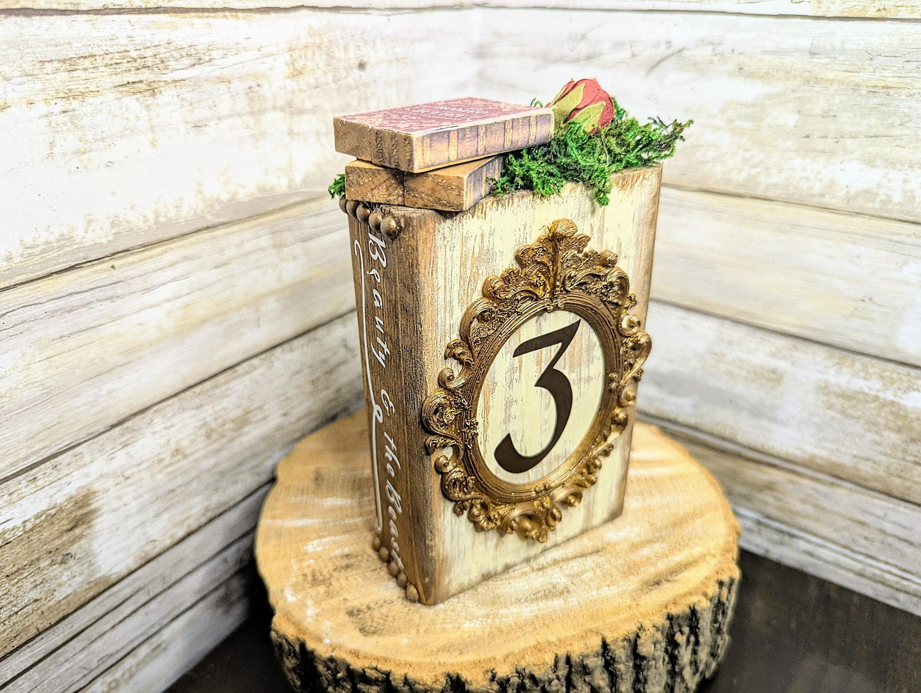 Disney Beauty and Beast Table Numbers Decor, Disney Wedding Party Table ...