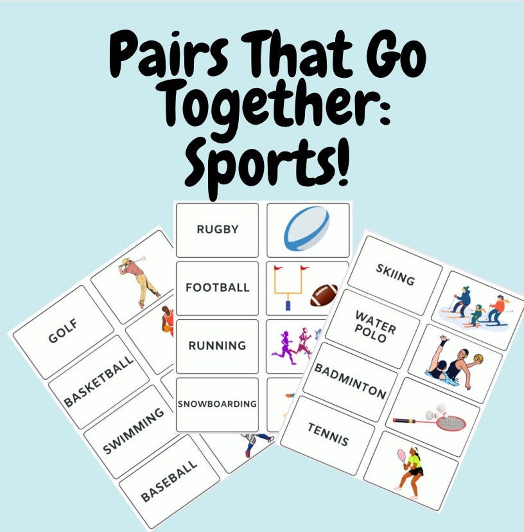 Pairs That Go Together: Sports - Etsy