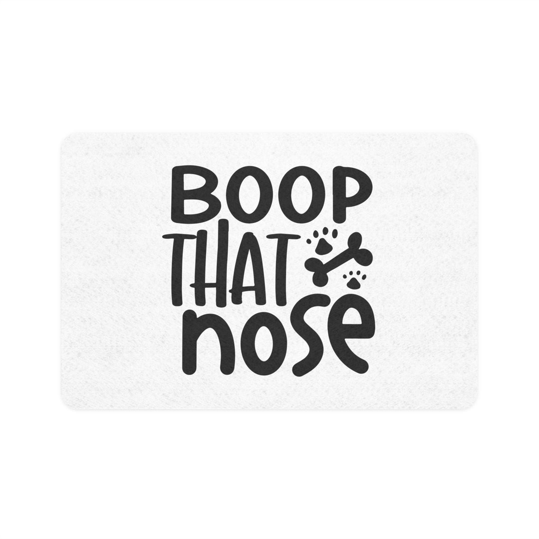 Boop That Nose Bone and Paw Print Pet Food Mat 12x18 - Etsy