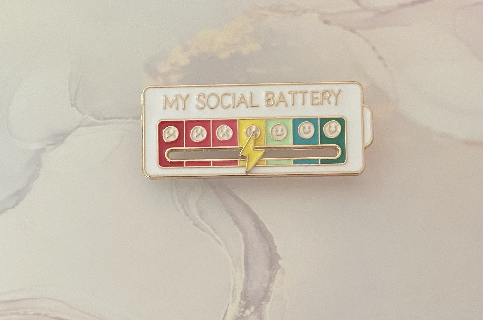 Social Battery Enamel Pins - Etsy