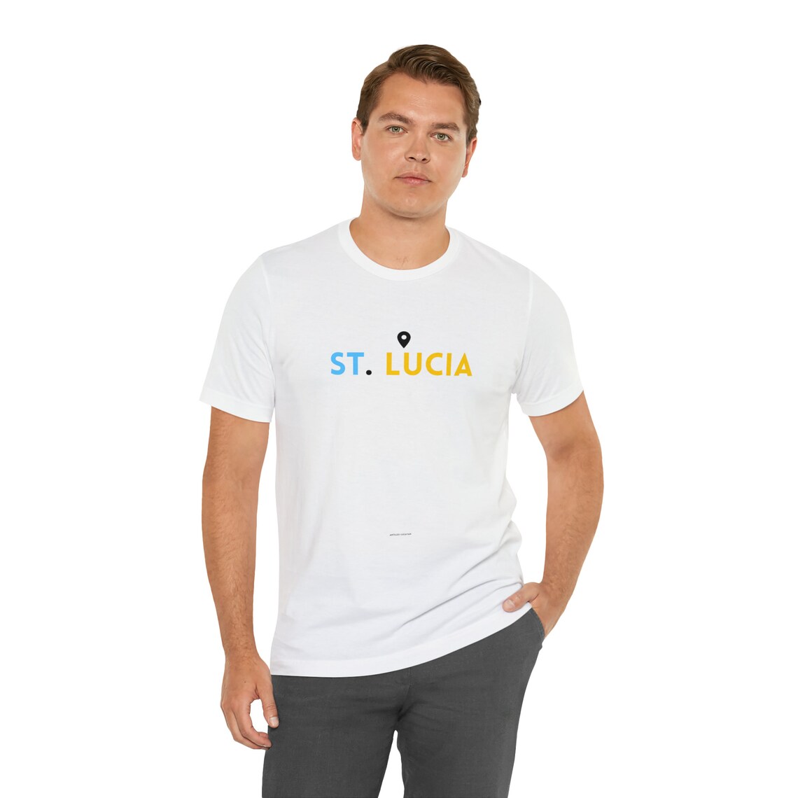 St. Lucia Pin Drop Tee - Etsy