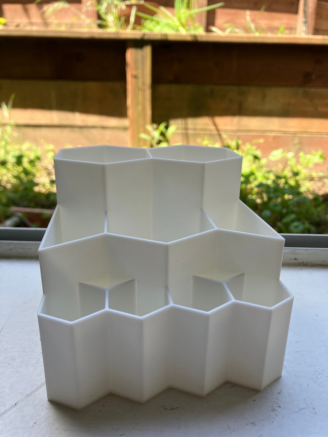Biodegradable 3-D Printed Honeycomb Organizer. Storage for Stationery ...