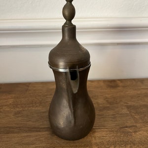 Vintage Brass Dallah Teapot Made in Syria With Woven Leather - Etsy