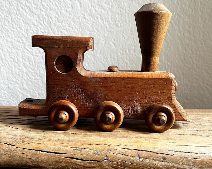 Handmade Wooden Vintage Train Toy - Etsy