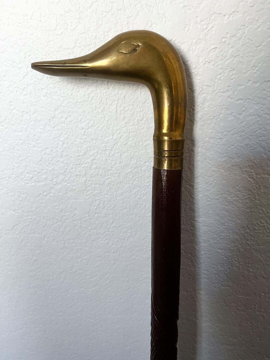 Vintage Brass Duck Walking Cane - Etsy