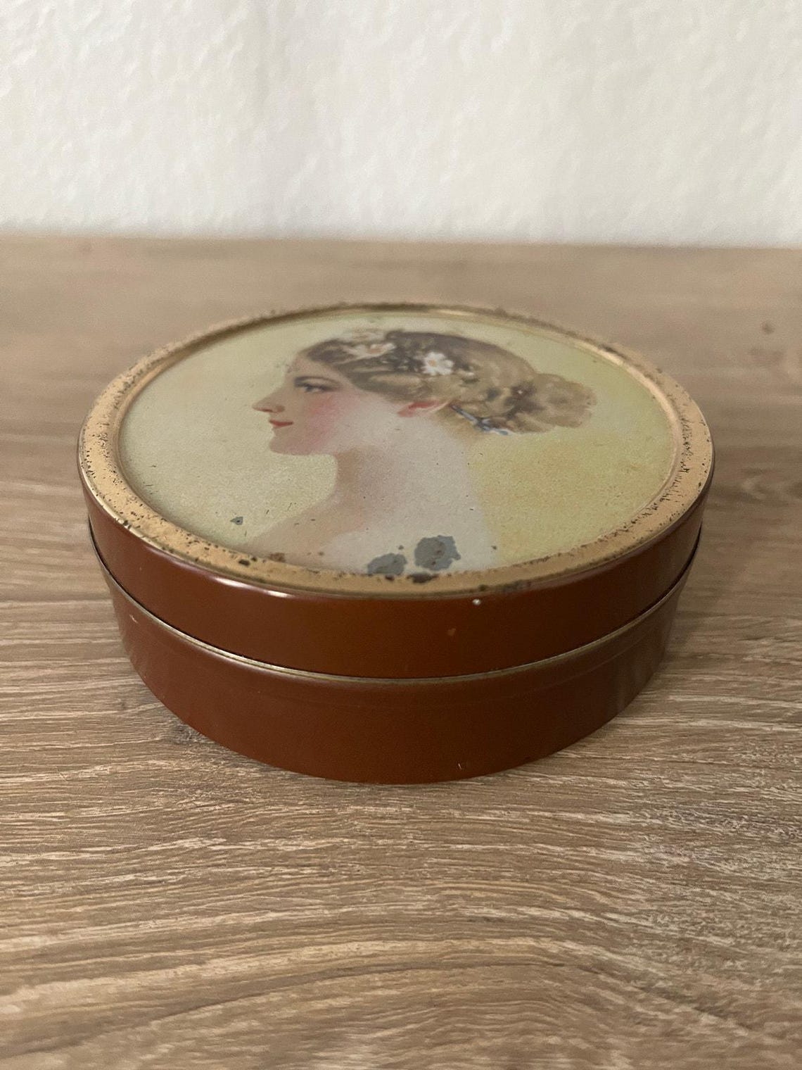 Victorian Woman Jewelry Box Vintage Lady Tin - Etsy