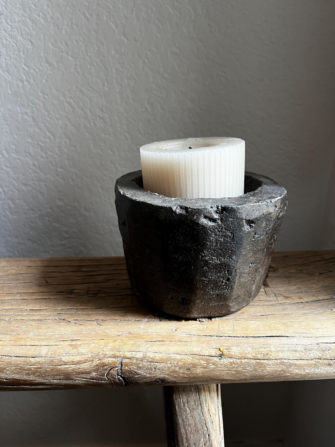 Vintage Stone Bowl Hand Carved Pickle Pot - Etsy