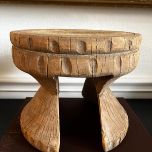 Vintage Carved Wood Mini Stool - Etsy