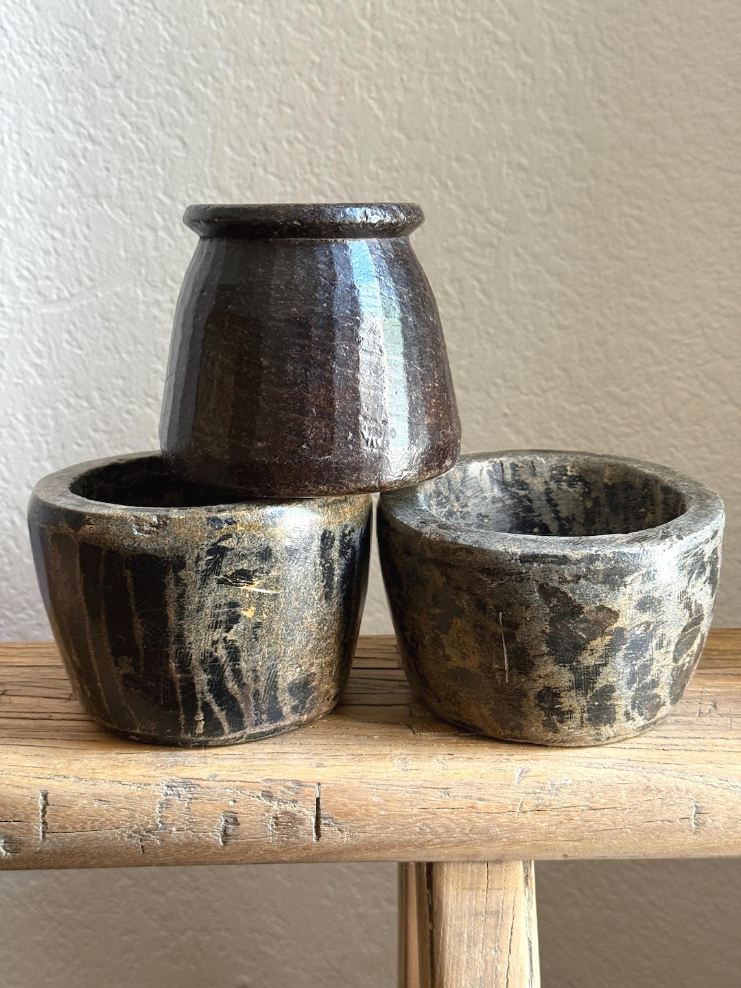 Vintage Stone Bowl / Stone Pickle Pot - Etsy