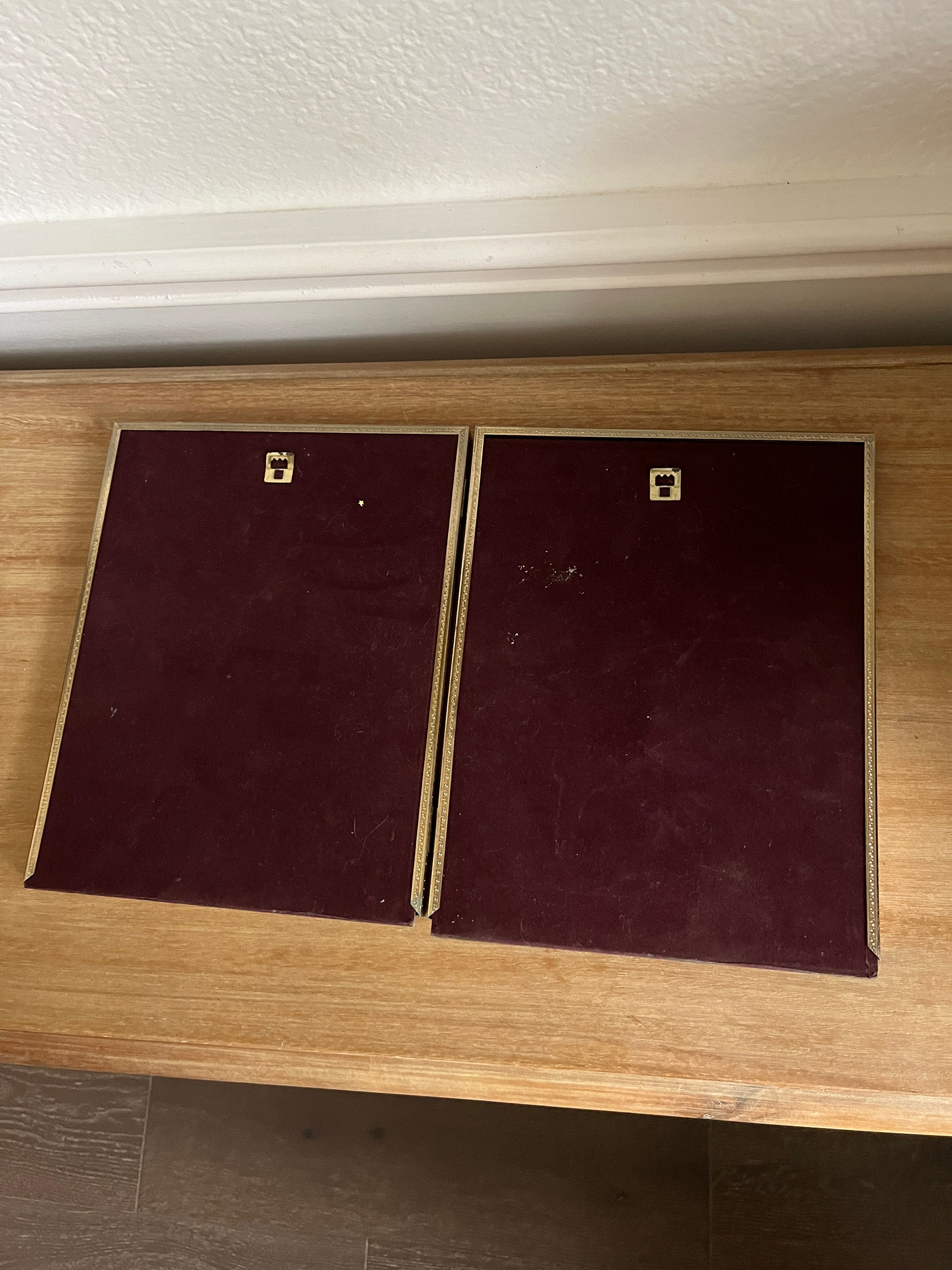 Vintage Gold Tone Double 8x10 Hinged Folding Picture Frames - Etsy