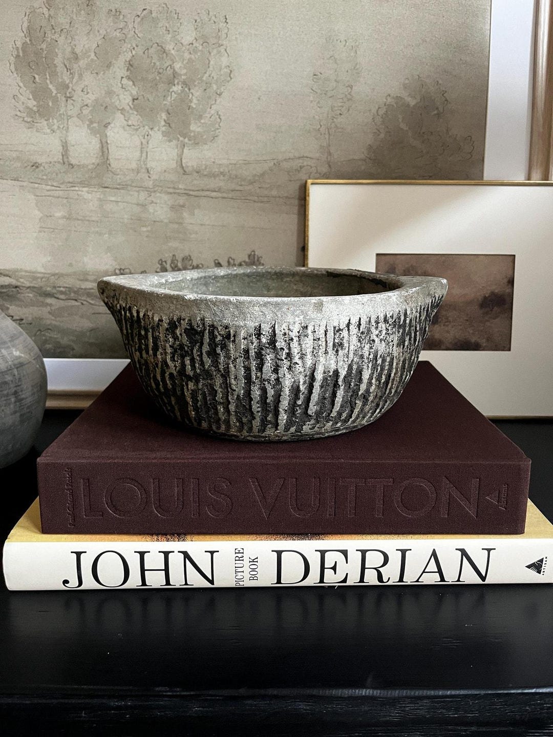 Vintage Stone Kundi Bowl Large - Etsy