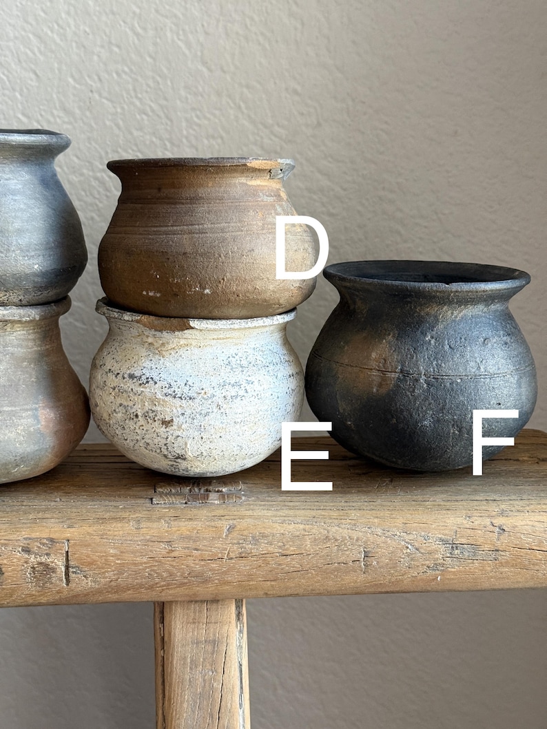 Small Vintage Clay Pot Vessel - Etsy