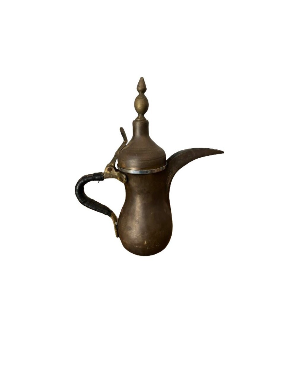 Vintage Brass Dallah Teapot Made in Syria With Woven Leather - Etsy