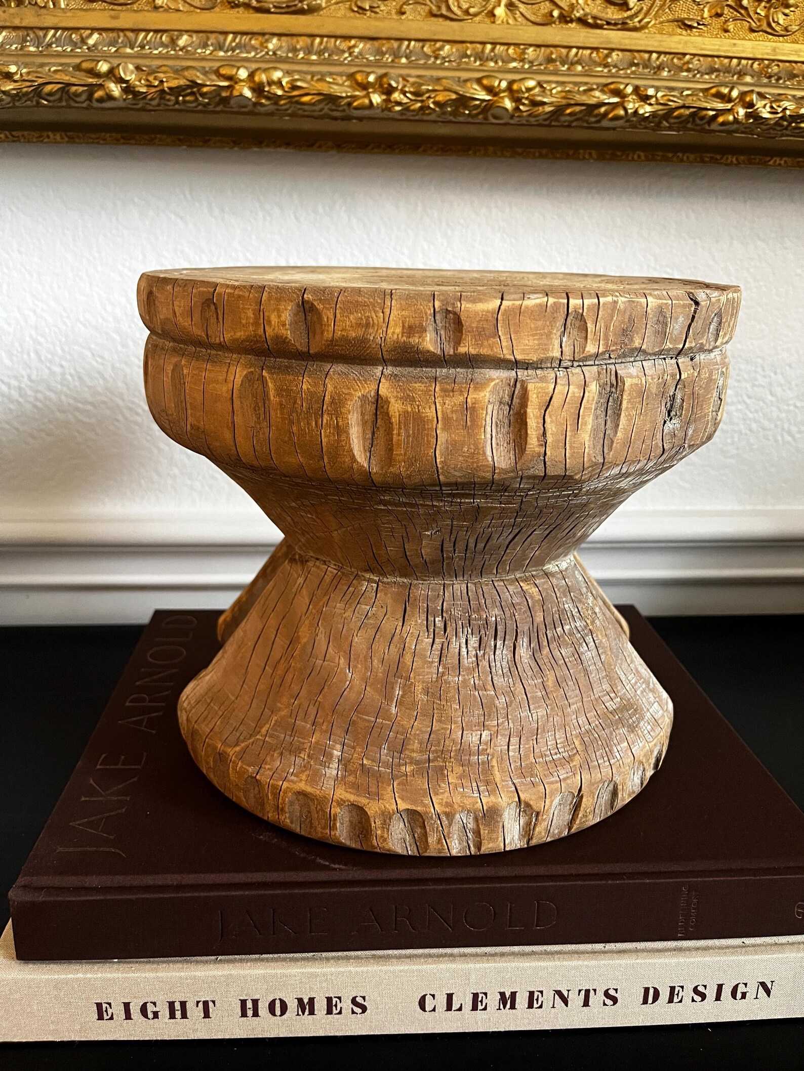 Vintage Carved Wood Mini Stool - Etsy