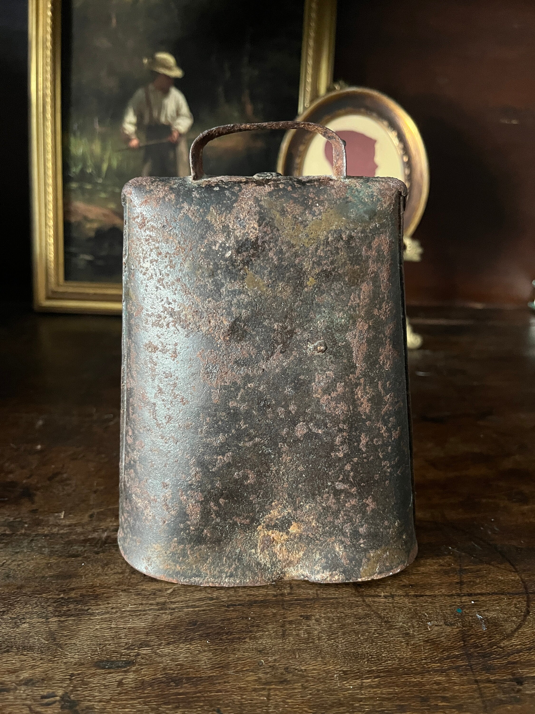 Large Antique Cow Bell - Etsy