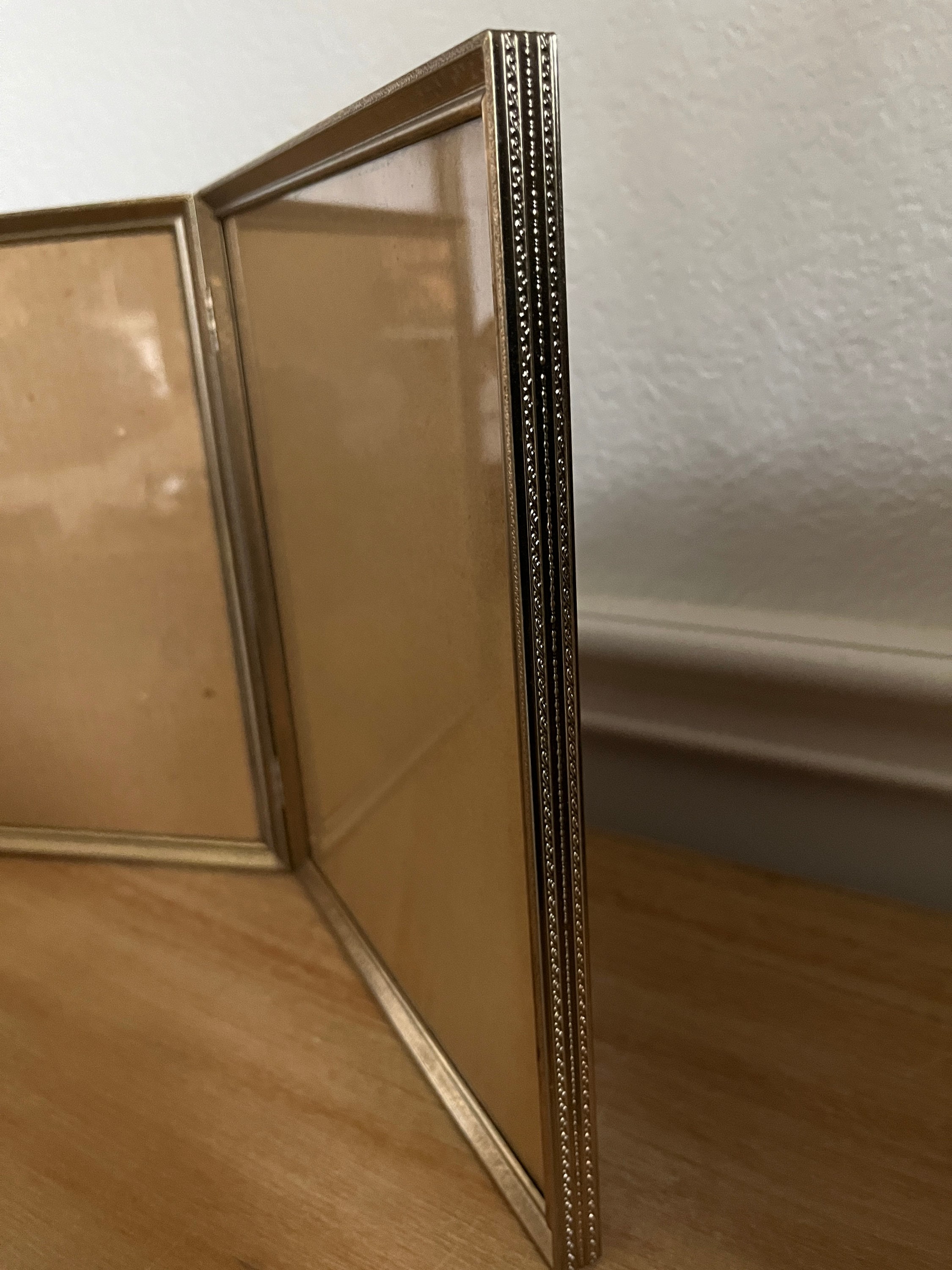 Vintage Gold Tone Double 8x10 Hinged Folding Picture Frames - Etsy