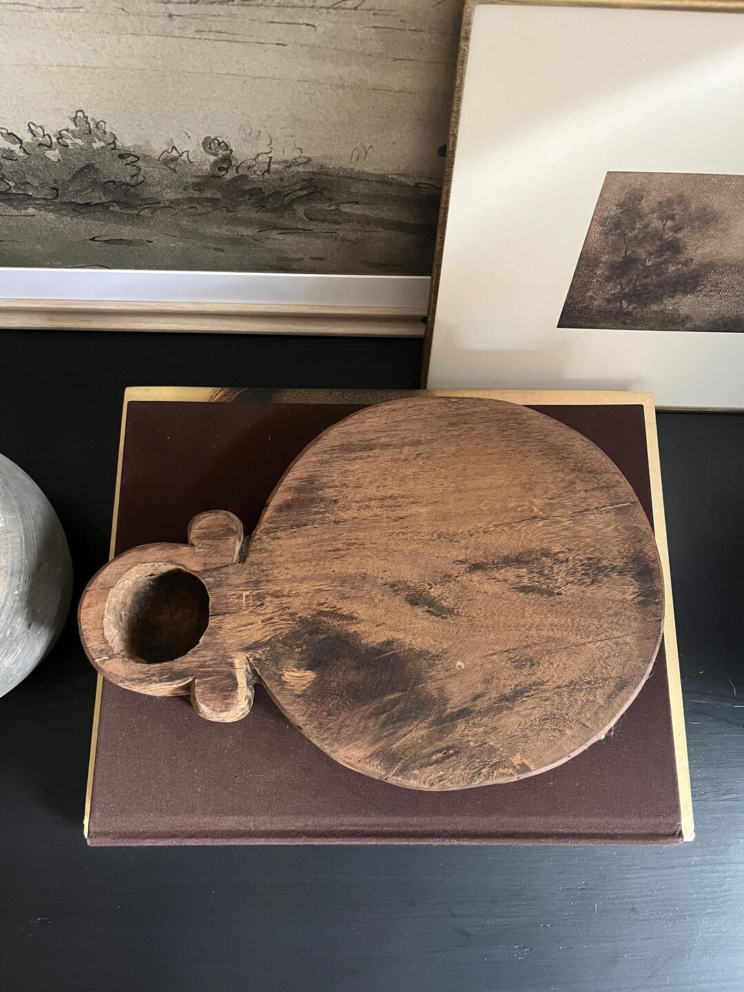 Vintage Chapati Board Wood Riser Tray - Etsy