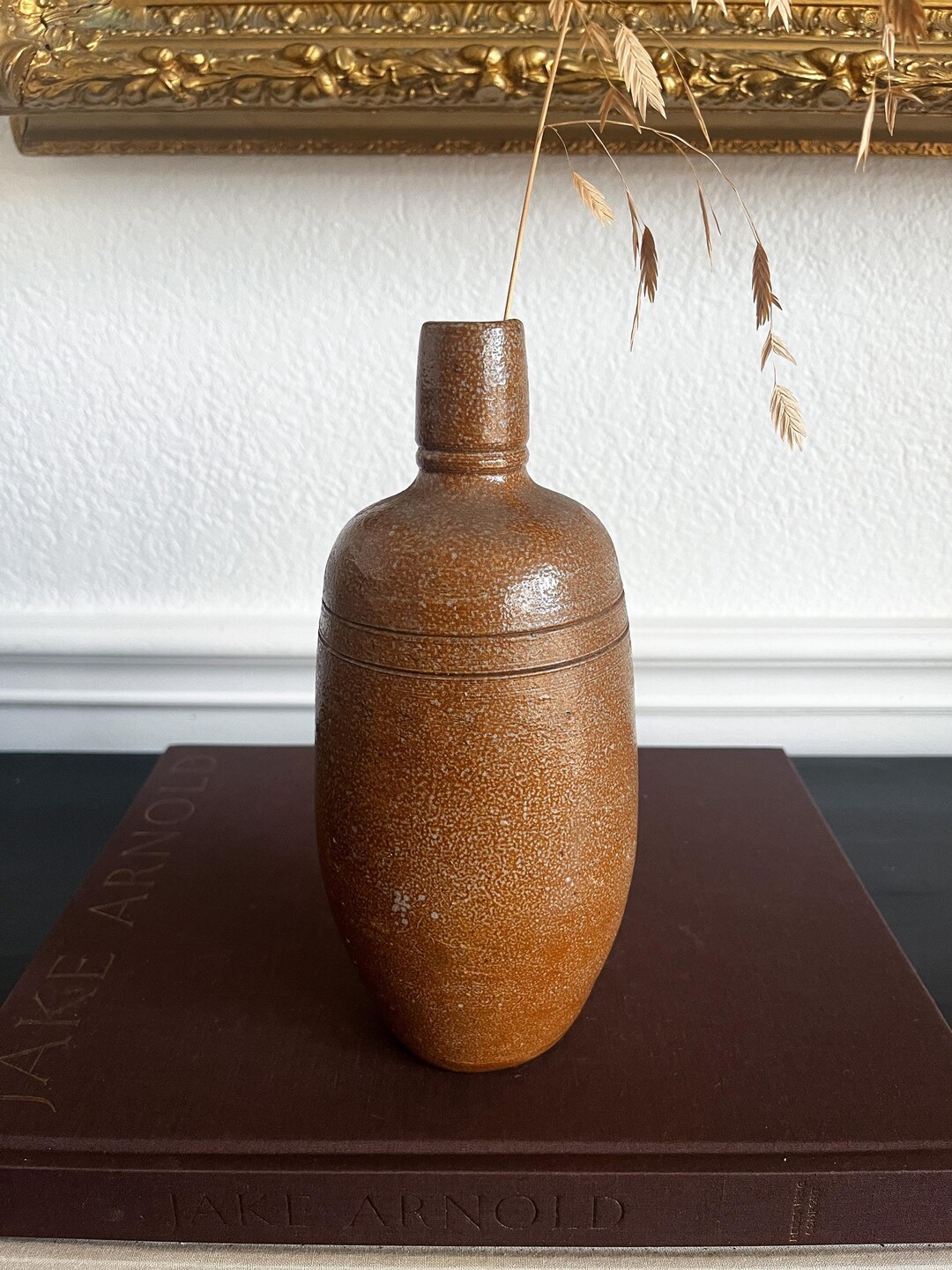 Antique Brown Stoneware Bottle Neck Pot - Etsy