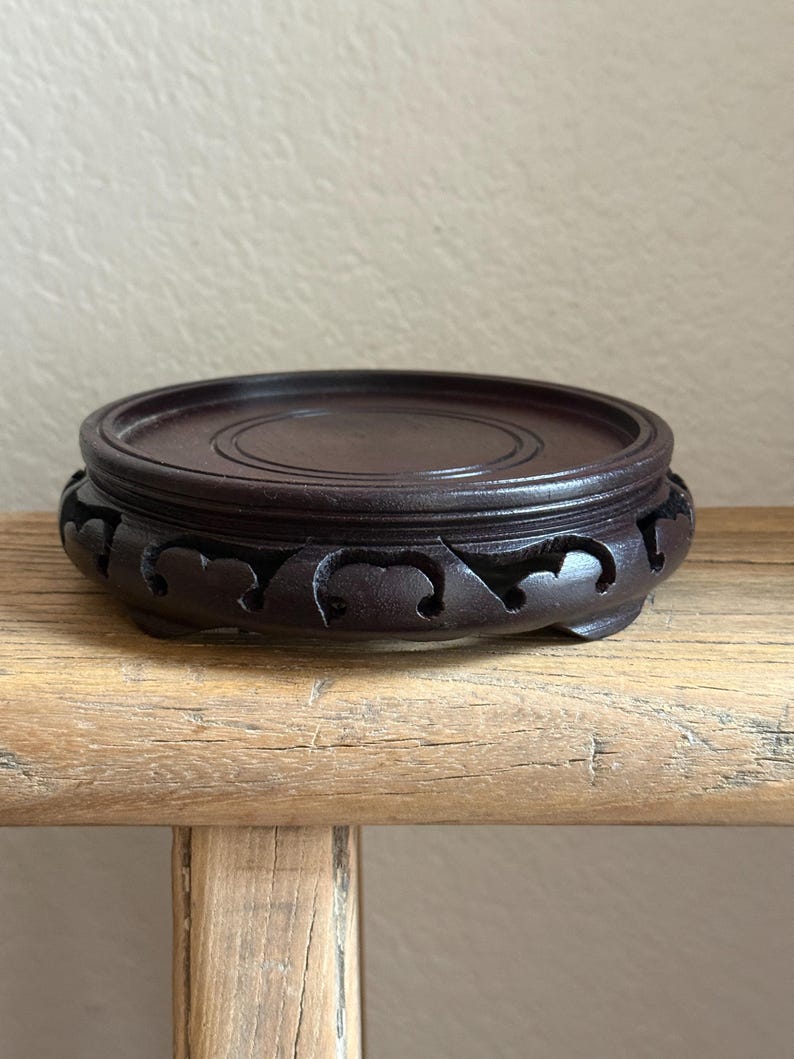 Small Carved Wood Display Stand - Etsy