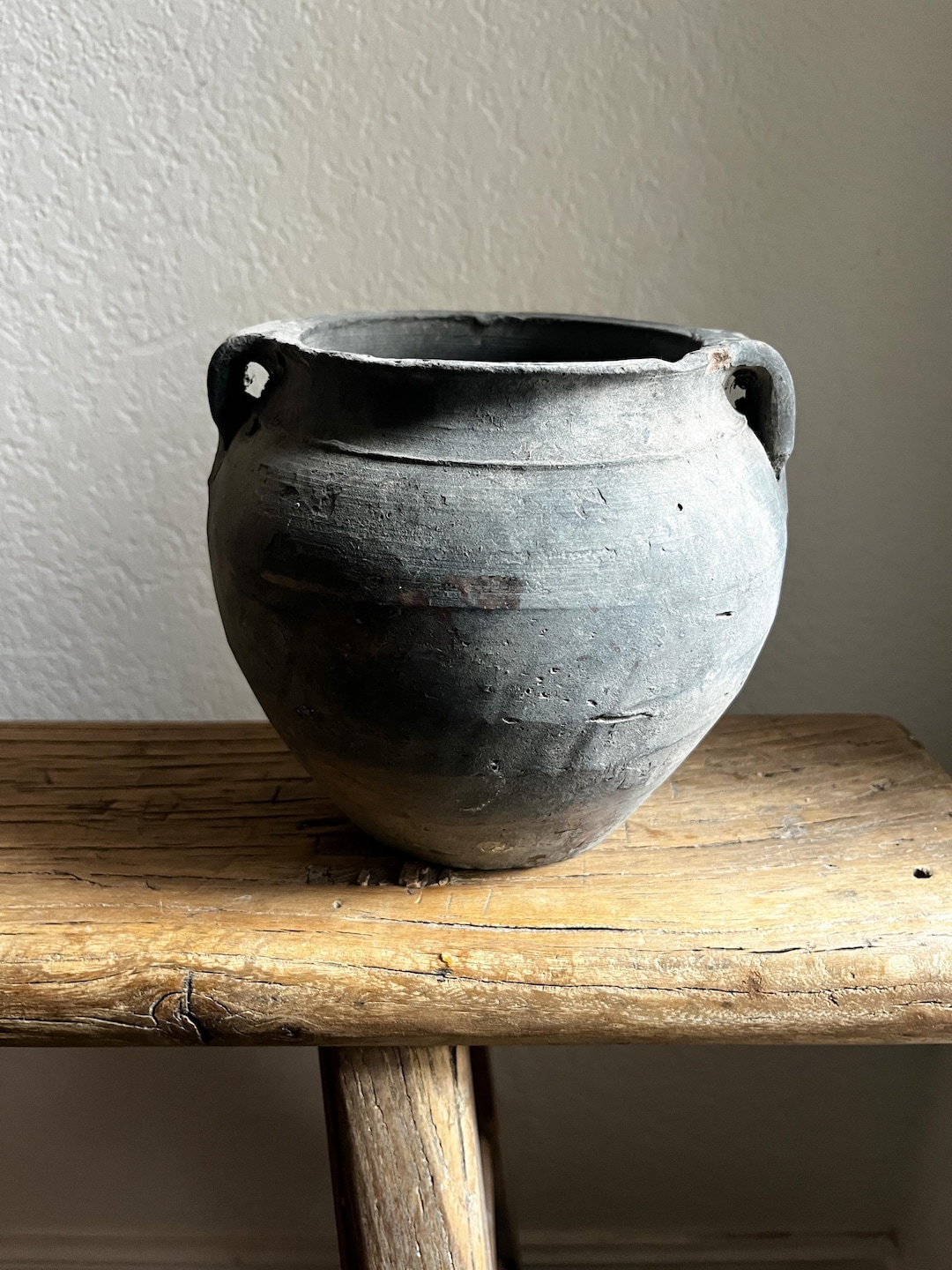 Vintage Clay Pot With Handles - Etsy