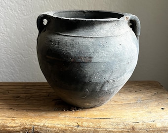 Vintage Clay Pot With Handles - Etsy