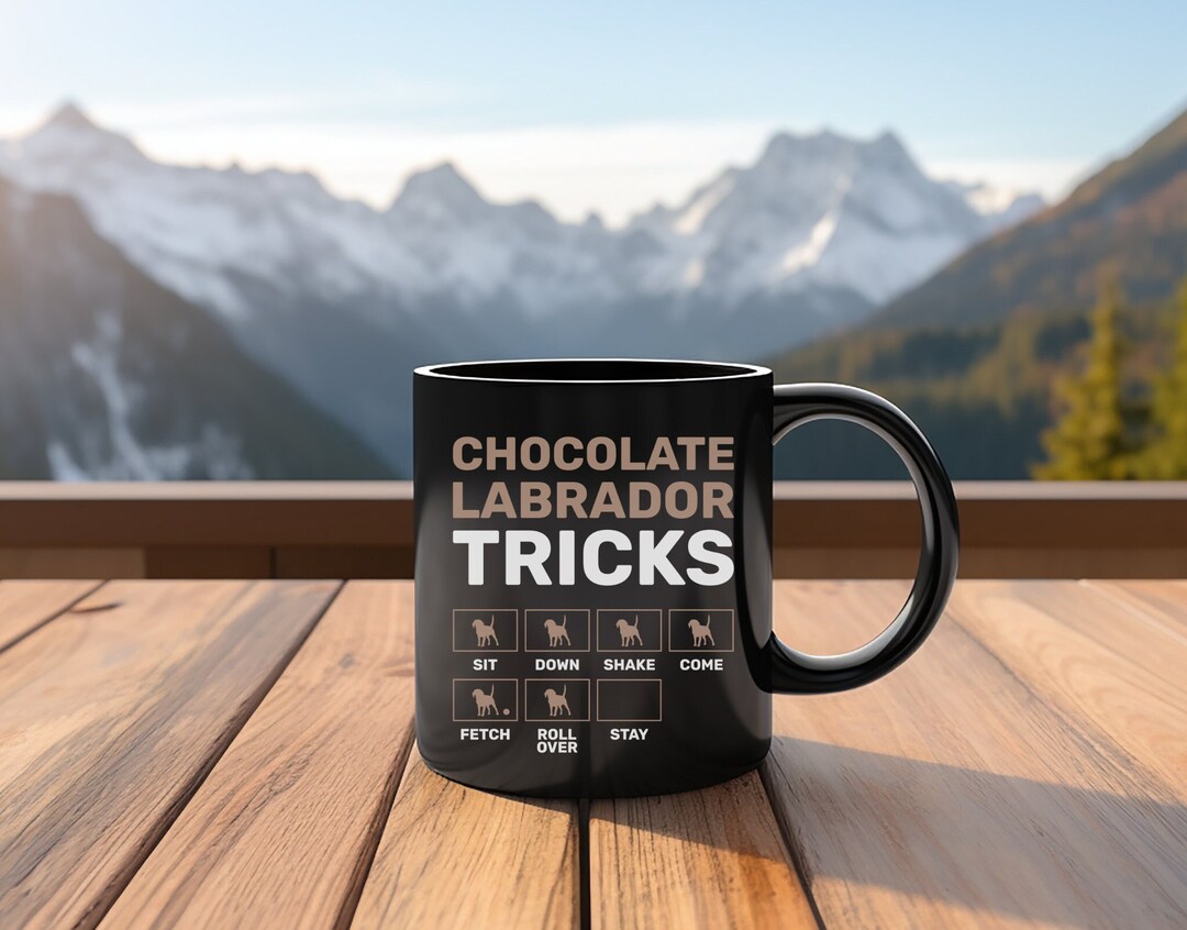 Dog Mug Chocolate Labrador Tricks Dog Lovers Chocolate Labradors ...