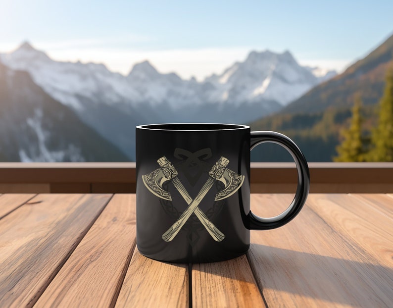 Viking Mug - Viking Axes - Viking Lovers - Norse Mythology Fans ...