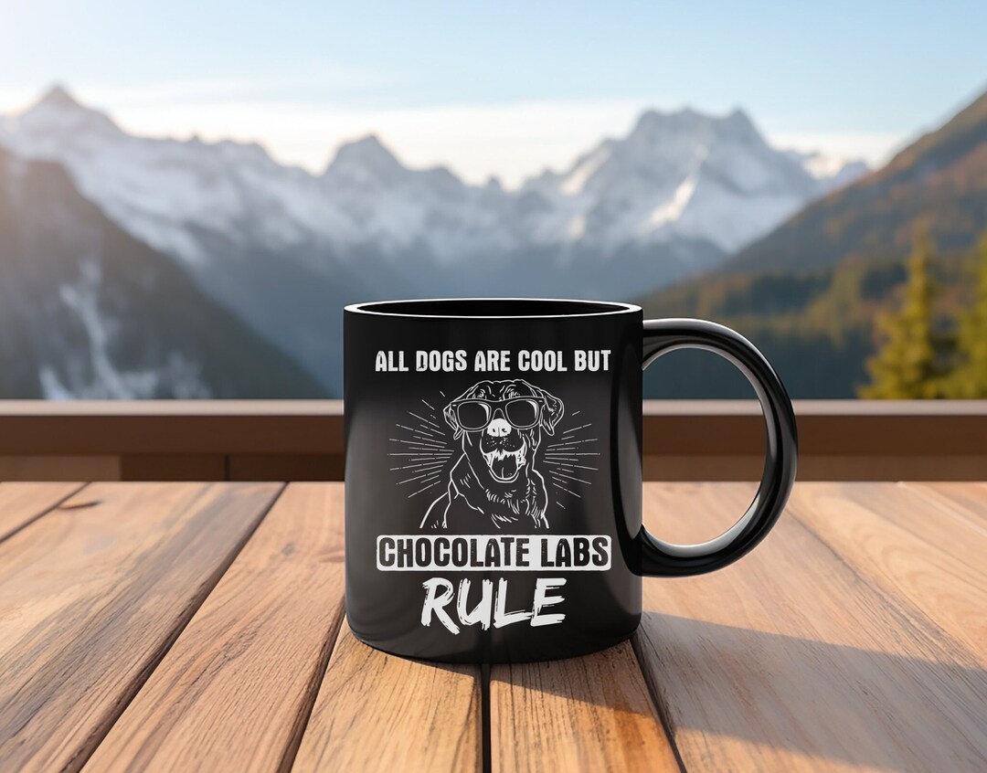 Dog Mug - All Dogs Are Cool, but Chocolate Labs Rule - Dog Lovers ...