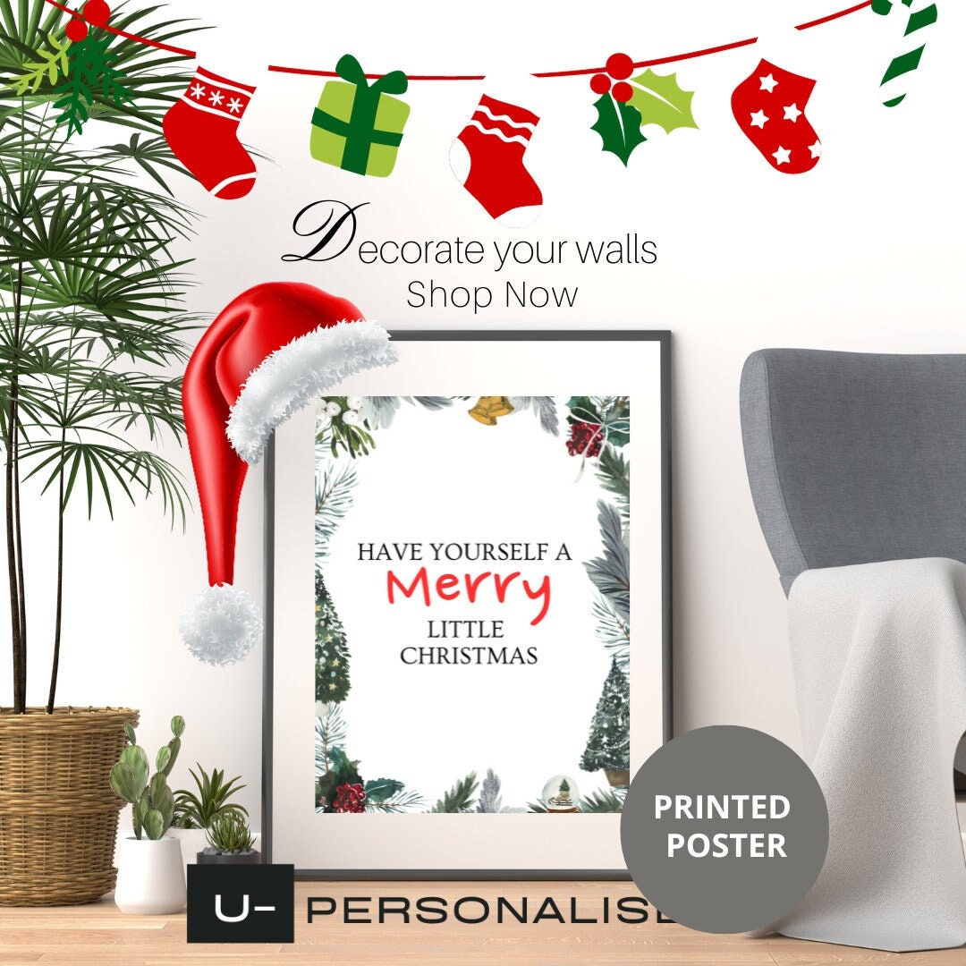 Christmas Wall Art Christmas Posters Xmas Wall Art - Etsy