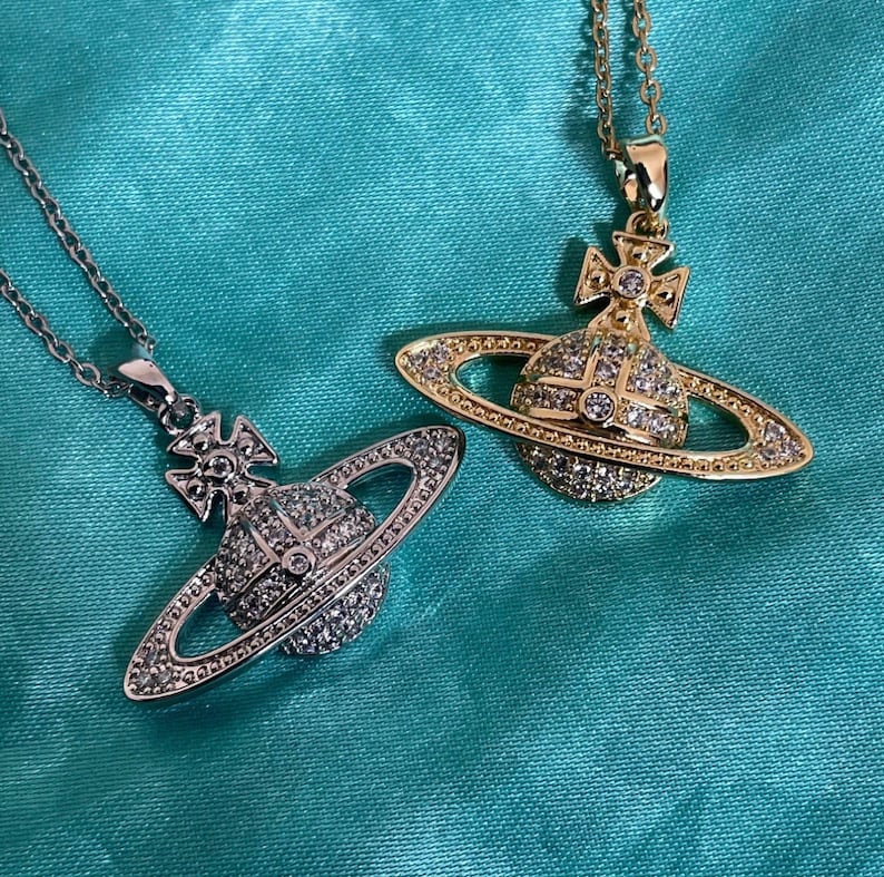 Collier style Vivienne Westwood Collier Saturne Orb Collier - Etsy France