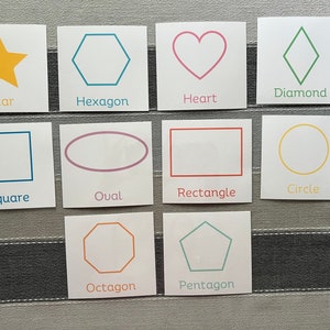 Shape Flashcards for Preschool, Prek, and Kindergarten - Etsy