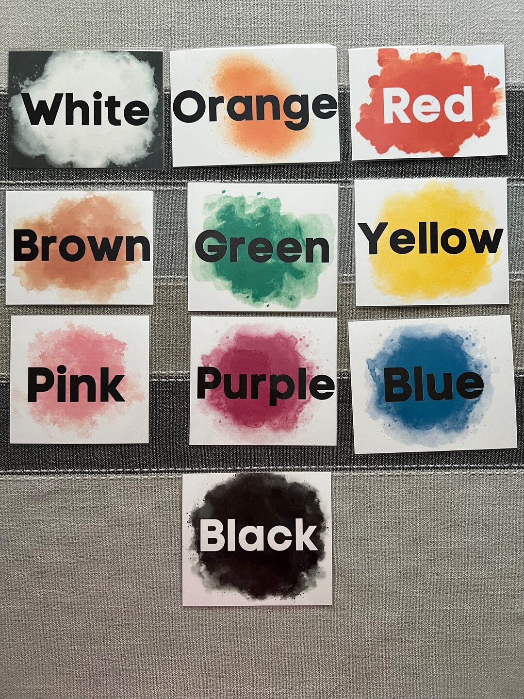 Color Learning Flashcards. Preschool, Prek, and Kindergarten - Etsy