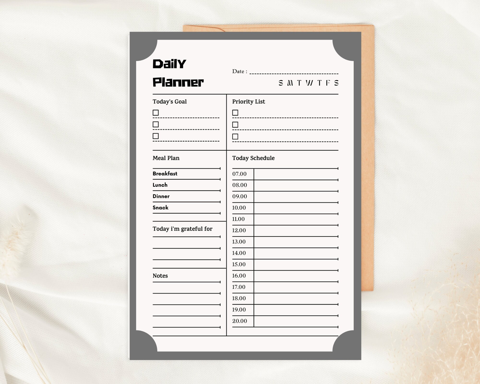 24 Hour Daily Schedule, Time Blocking Digital Planner, Daily at a ...