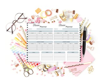 Printable Health and Fitness Planner Bundle, Fitness Journal, Diet ...