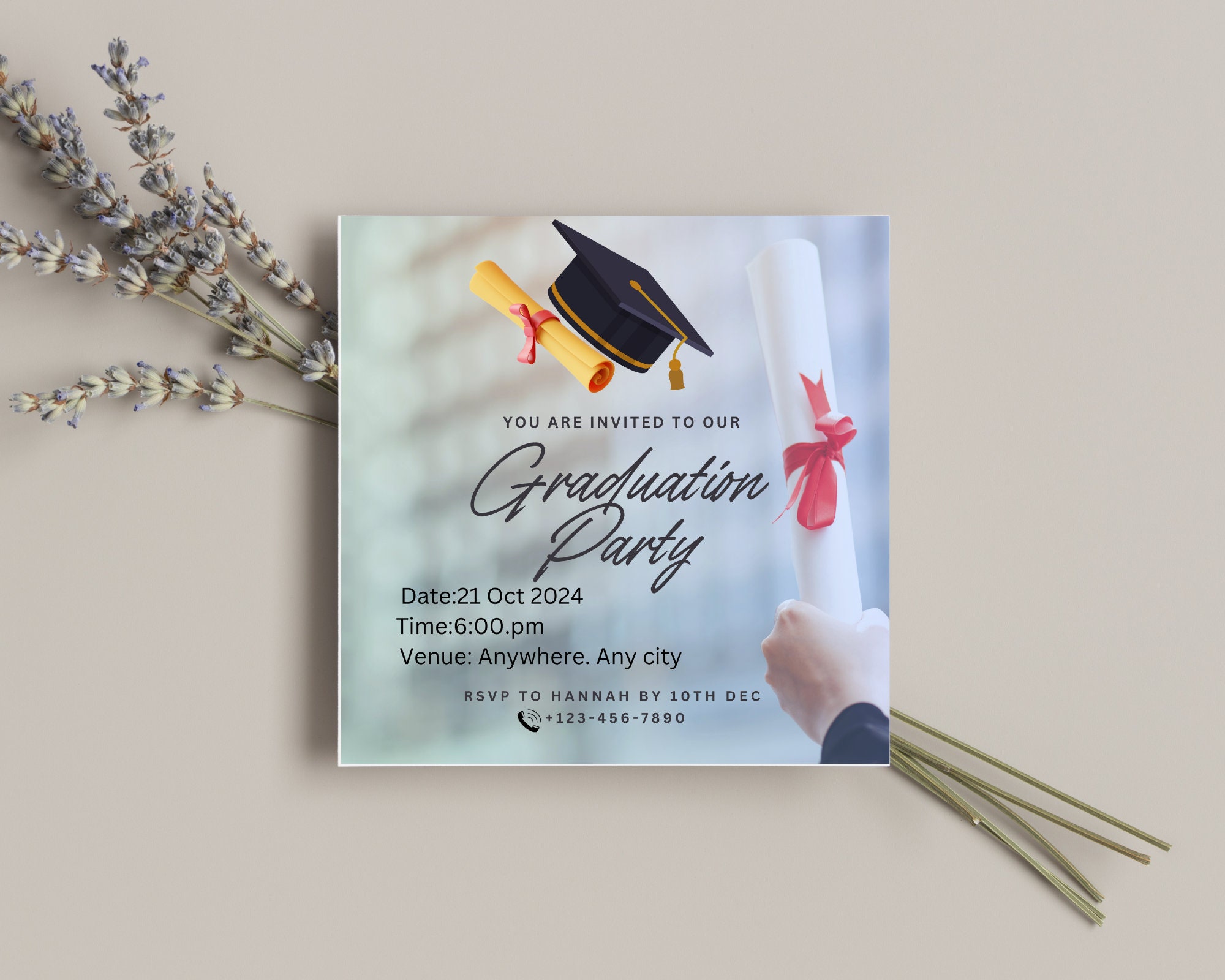 EDITABLE Graduation Party Invitation Class of 2023/2024 - Etsy