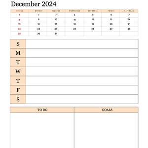 2024 Weekly Planner Printable Bundle, A4 Half Letter/letter, 2024 Daily ...